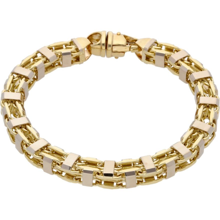 New 9ct Gold 9 Inch Heavy Box Cage Basket Link Bracelet 1.7oz