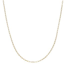 New 9ct Yellow Gold 18" Paper Link Chain Necklace
