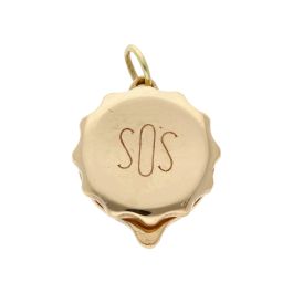 Pre-Owned 9ct Yellow Gold SOS Talisman Pendant