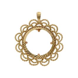 Pre-Owned 9ct Yellow Gold Full Sovereign Coin Pendant Mount
