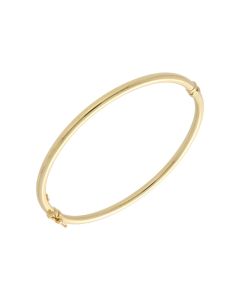 New 9ct Gold Twisted Design Ladies Hinged Bangle